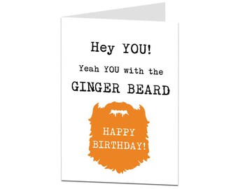 Beard Birthday Card | Etsy