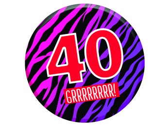 40th Birthday Badge - Etsy UK