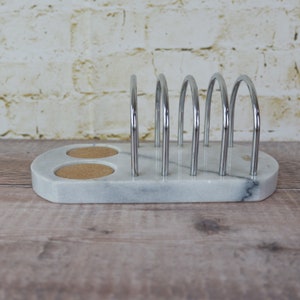 Vintage French Marble Toast Rack With Salt and Pepper Pots - Etsy UK