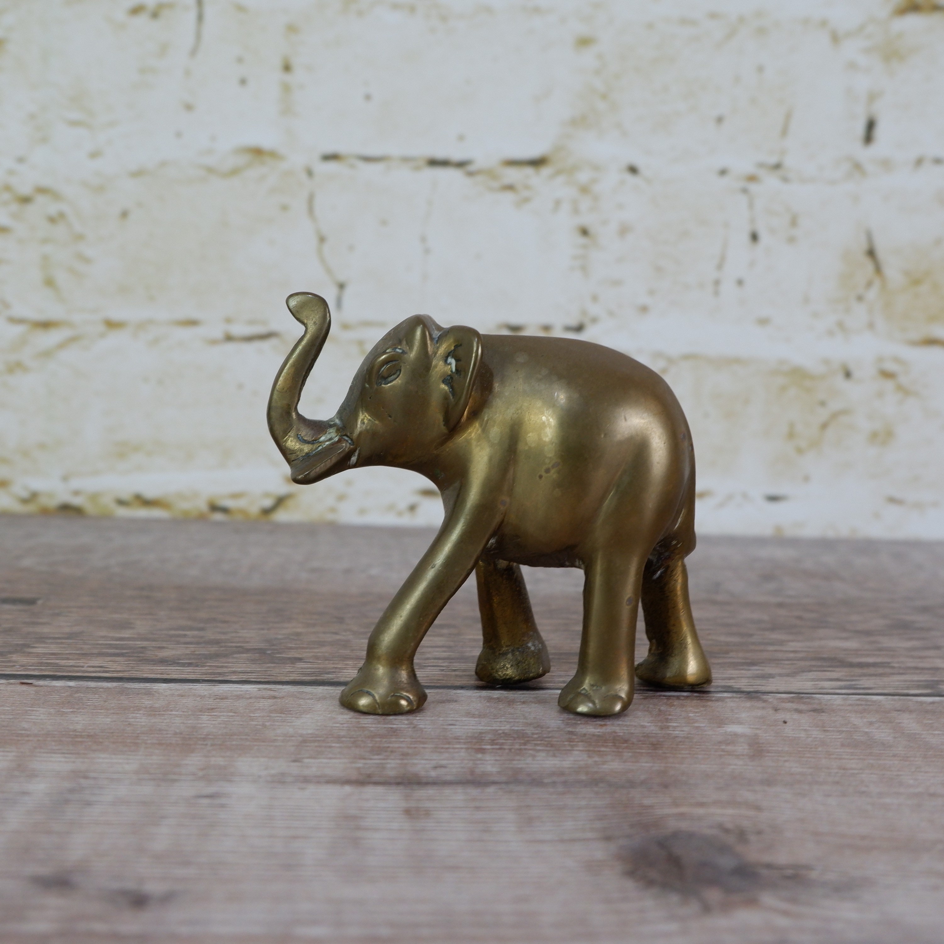 Vintage Brass Elephant Figurine | Etsy UK