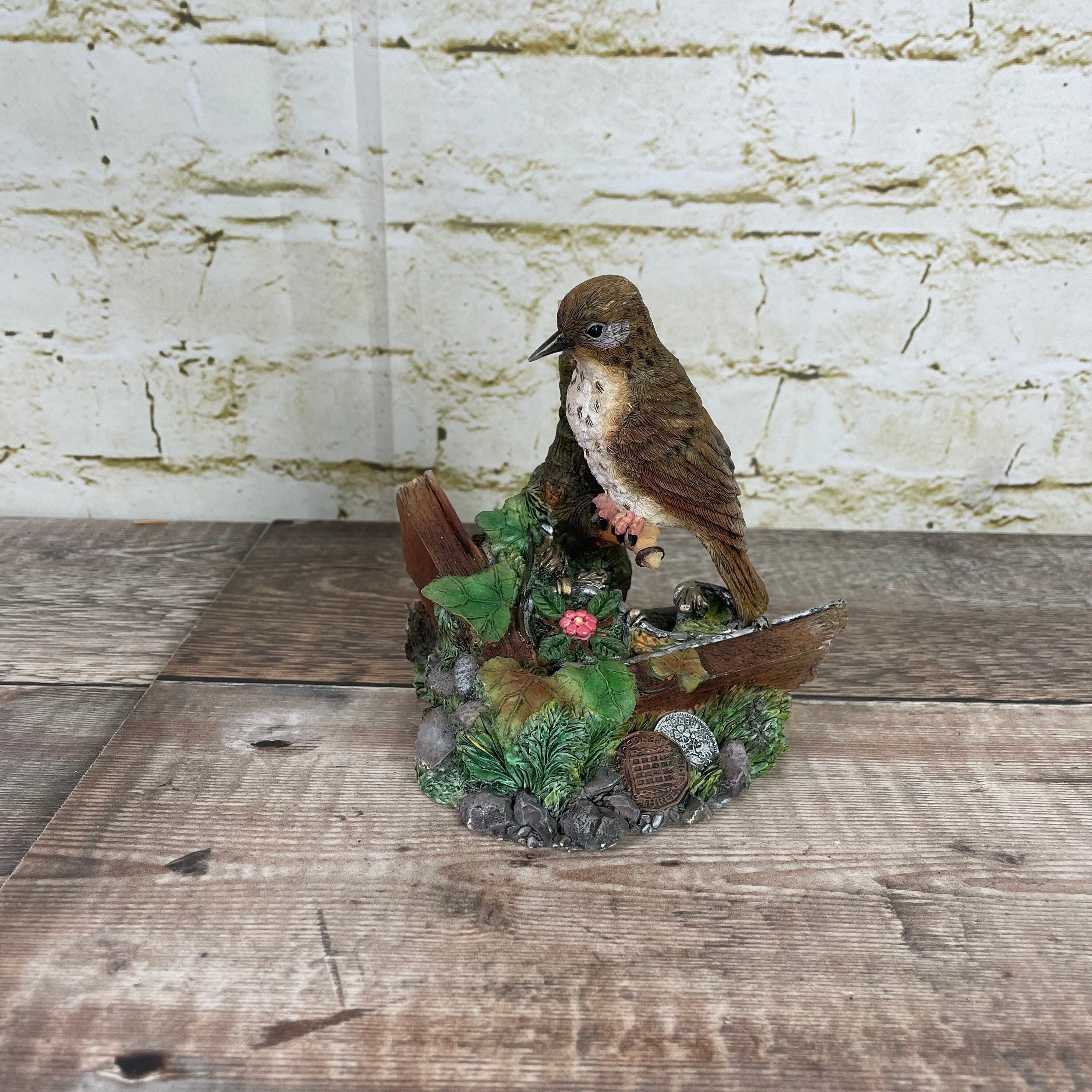 Vintage Song Thrush by Leonardo Figurine - Etsy UK