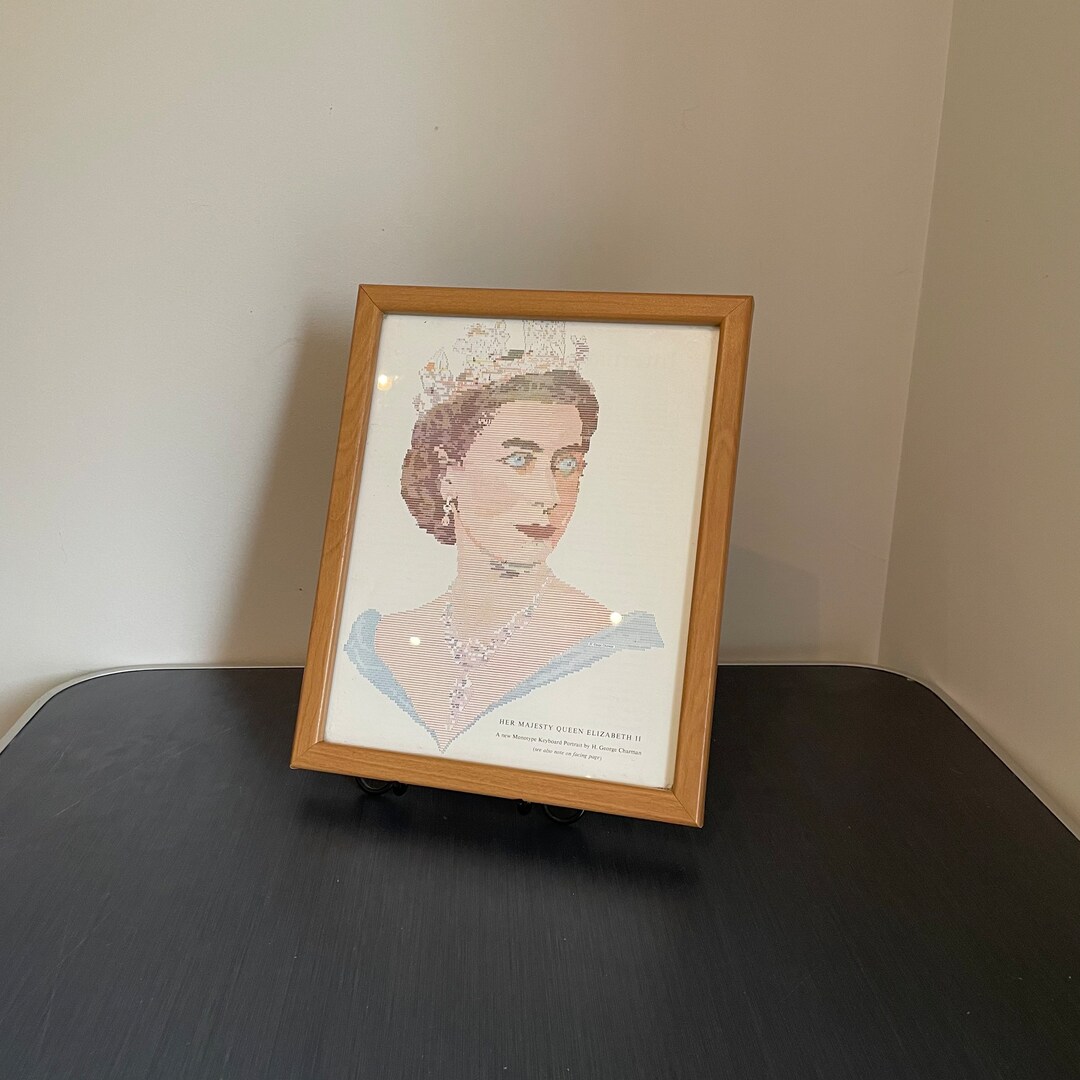 Vintage Queen Elizabeth II Framed Picture - Etsy