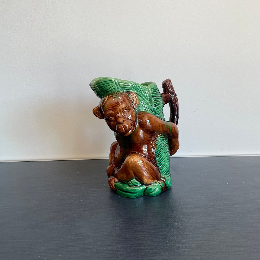 Vintage Majolica Monkey Jug / Pitcher - Etsy