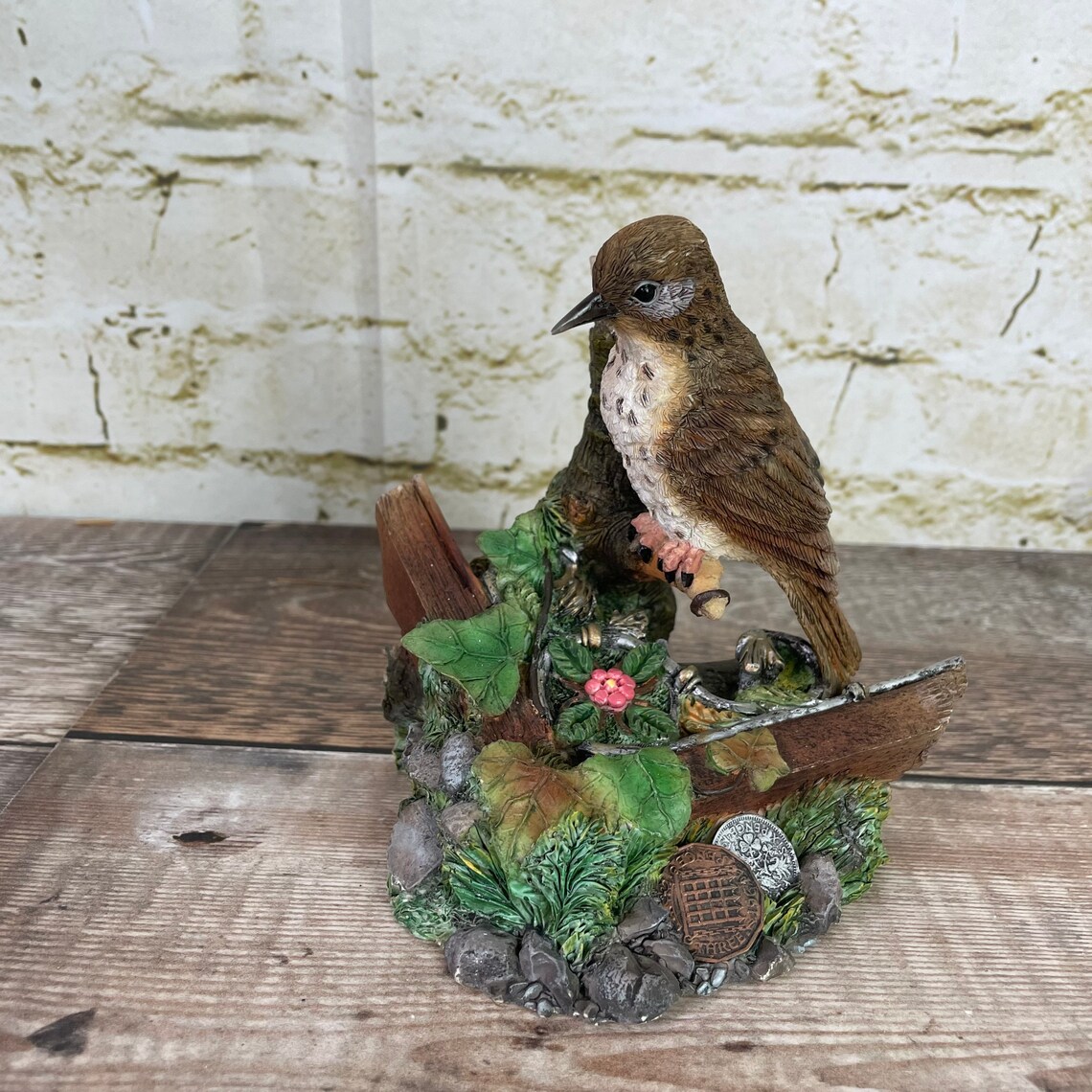 Vintage Song Thrush by Leonardo Figurine - Etsy UK