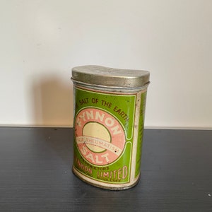 Vintage Salt Kidney Shaped Tin - Etsy