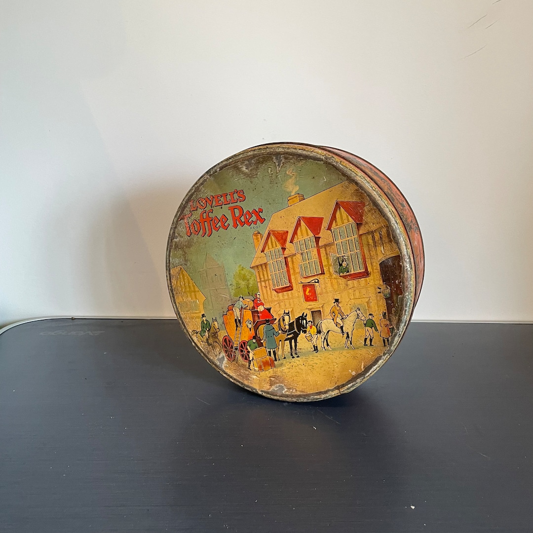 Rare Vintage Lovell’s Toffee Rex Tin - Etsy