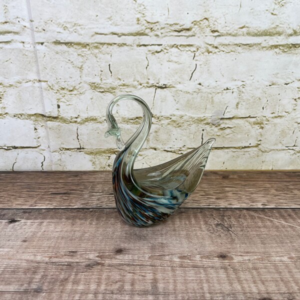 Glass Swan - Etsy