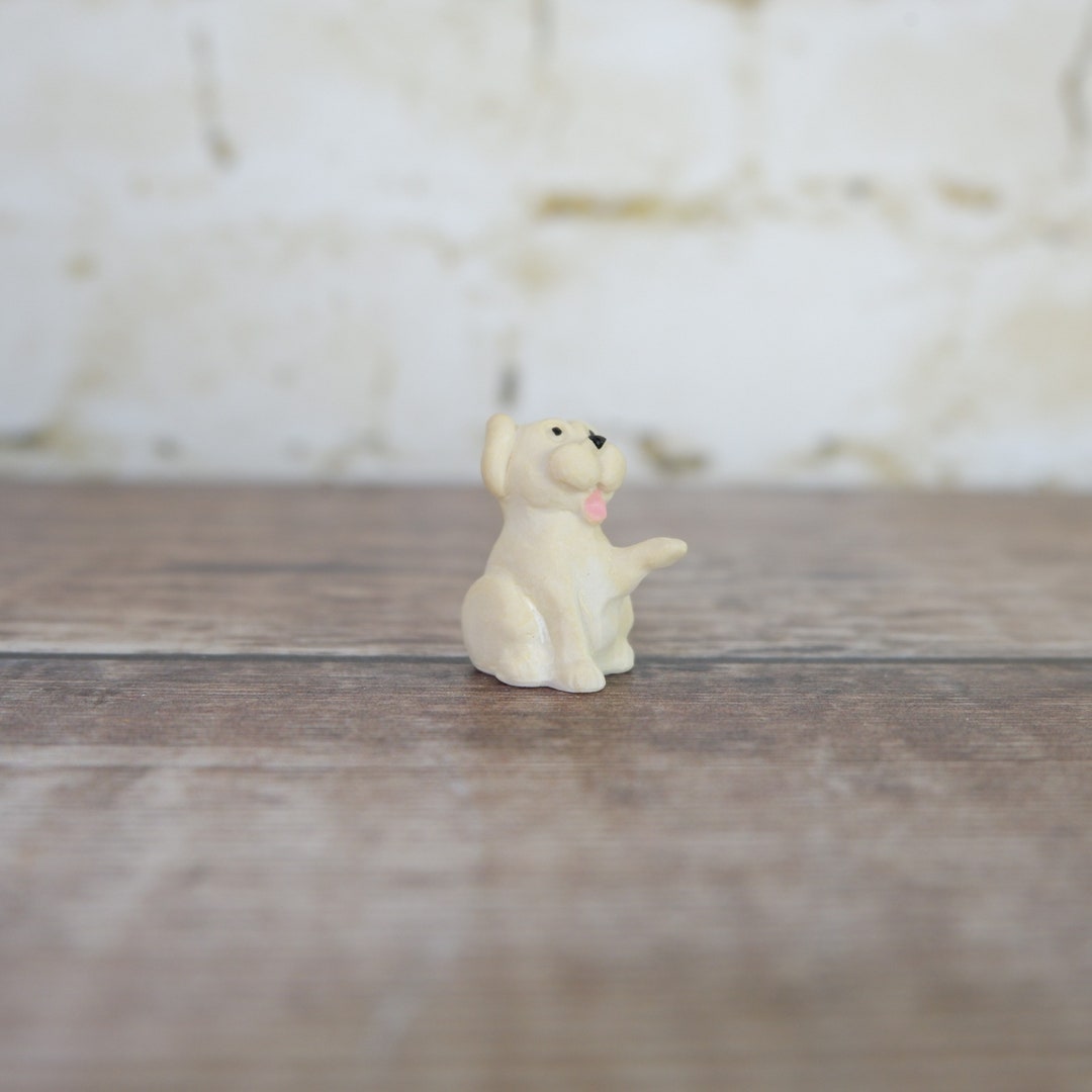 Vintage Little White Dog Figurine - Etsy