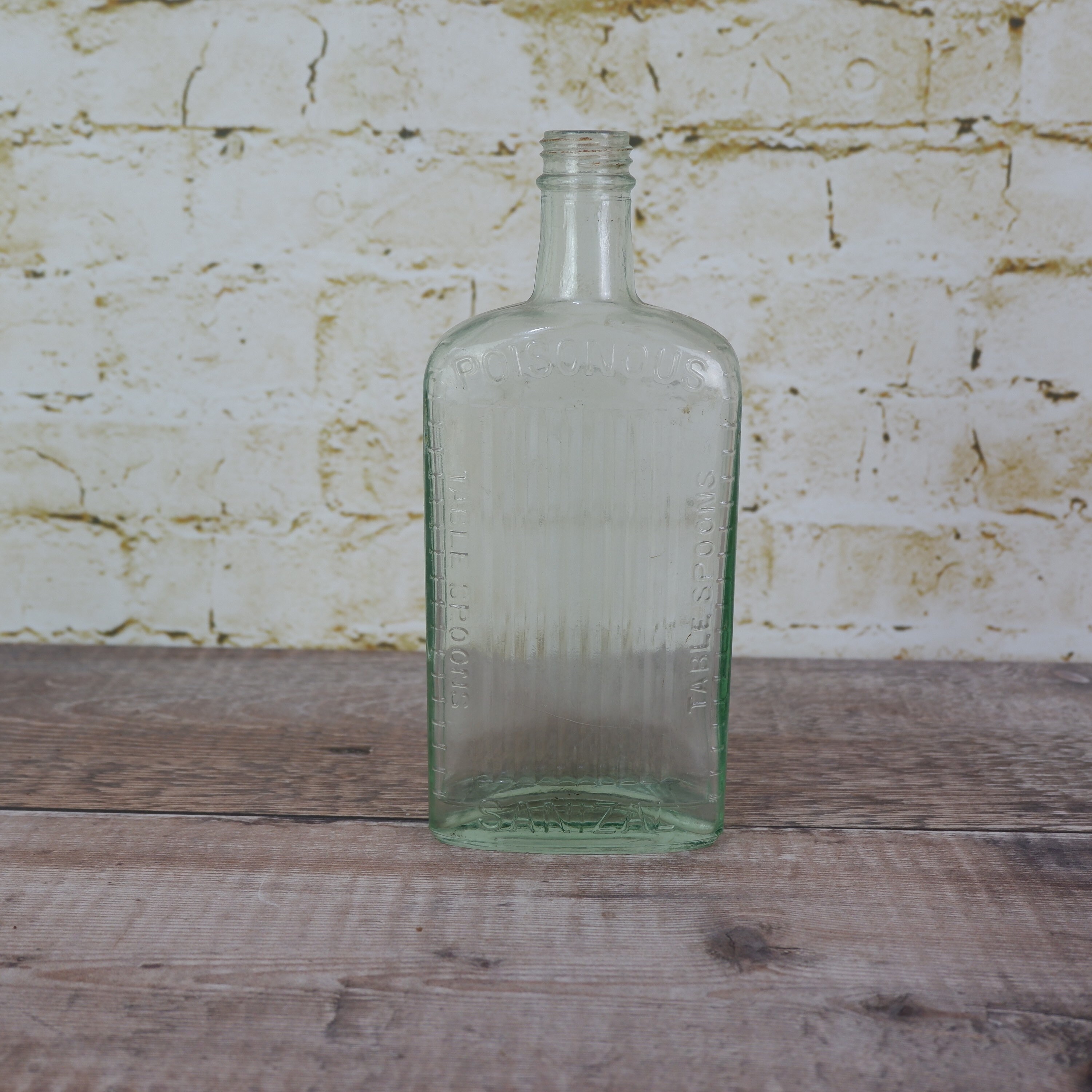 Vintage Glass Bottle With Tablespoon Markings - Etsy