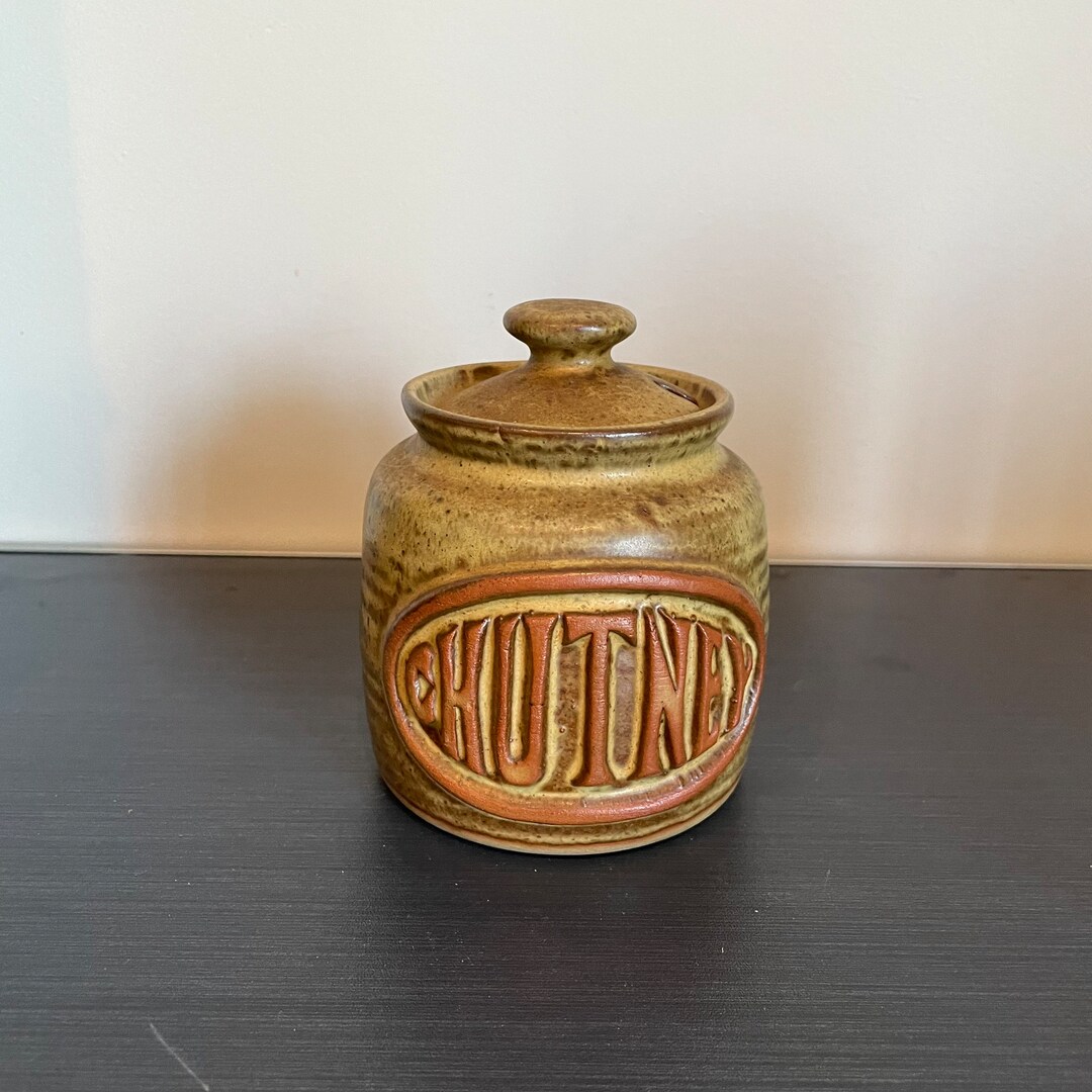 Retro Ceramic Chutney Pot - Etsy
