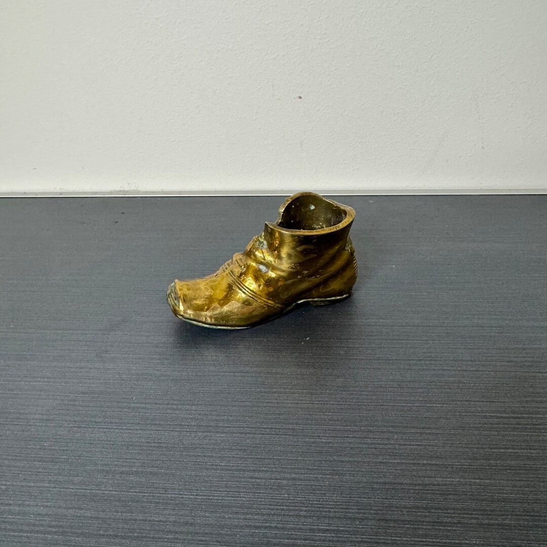 Vintage Brass Boot - Etsy