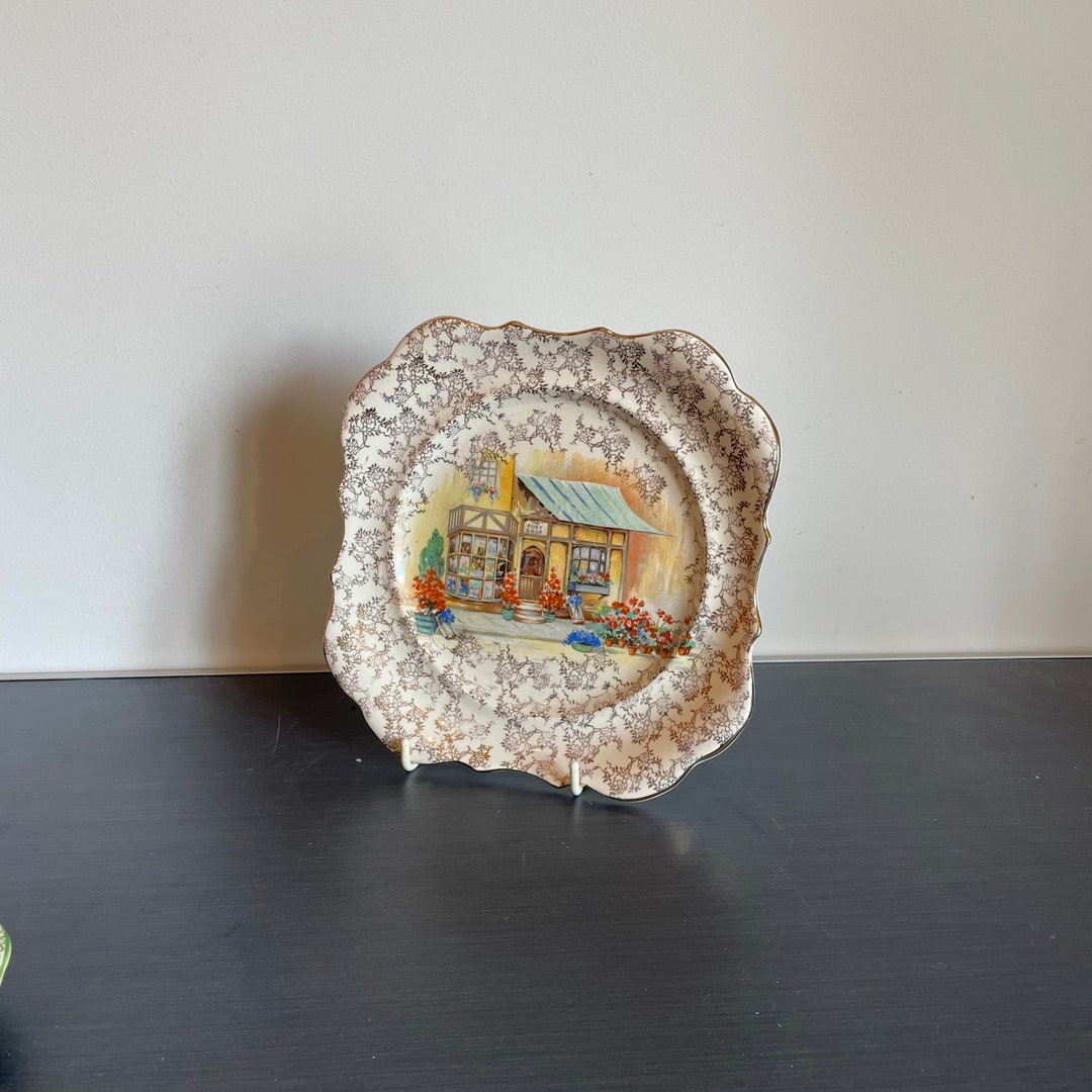 Vintage Sandland Ware Square Plate - Etsy