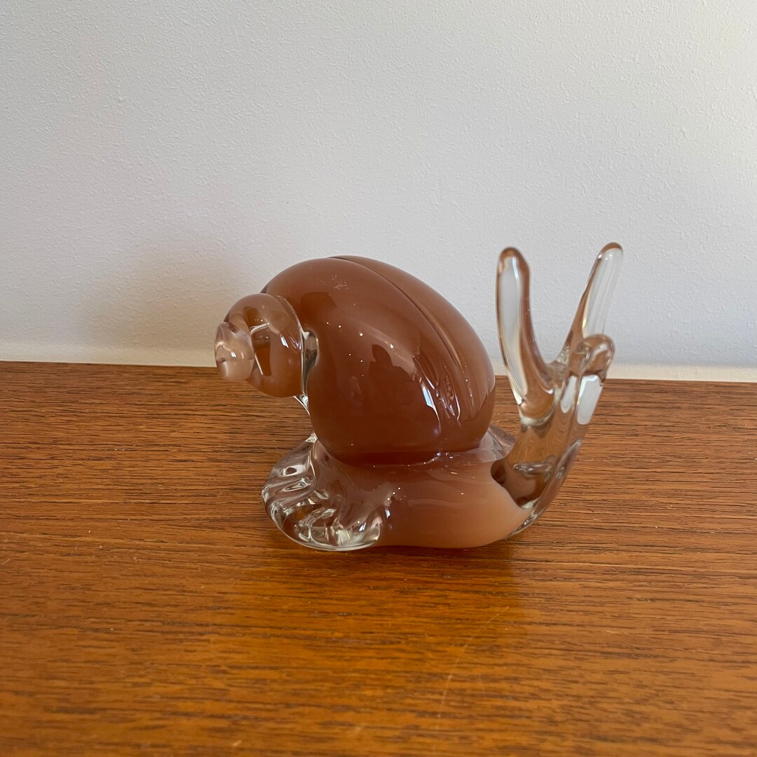 Large Vintage Murano Glass Snail Figurine - Etsy