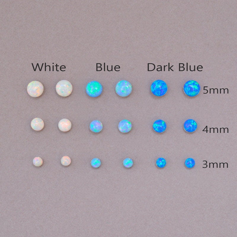 Handmade Opal Stud Earrings - Etsy Canada