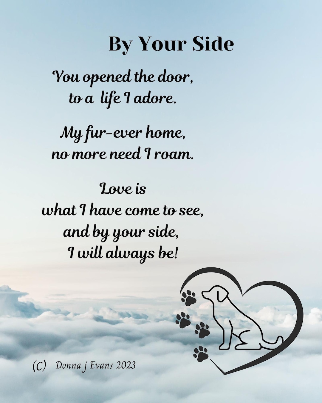 By Your Side - Dog Poem Digital File, Rescue Dog, Dog Rescue, Puppy ...