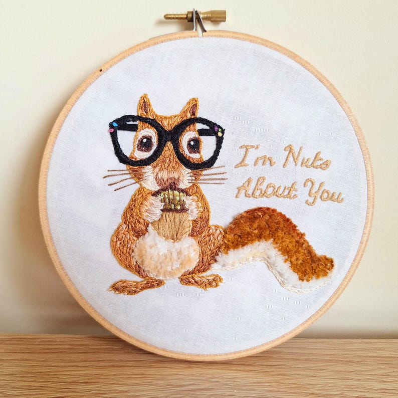 Squirrel Embroidery, Hand Embroidery Design. Squirrel Pattern to Sew ...