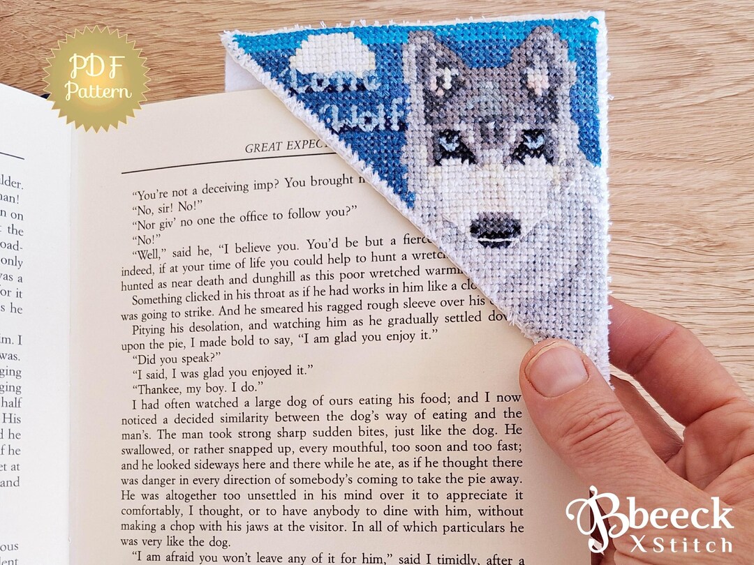 Wolf Corner Bookmark Cross Stitch Pattern (PDF Pattern) - Etsy