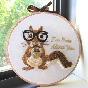 Squirrel Embroidery, Hand Embroidery Design. Squirrel Pattern to Sew ...