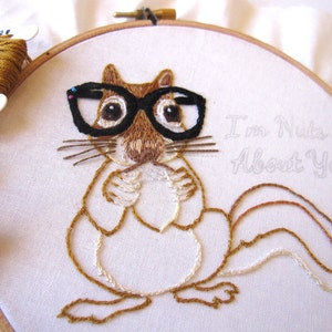 Squirrel Embroidery, Hand Embroidery Design. Squirrel Pattern to Sew ...