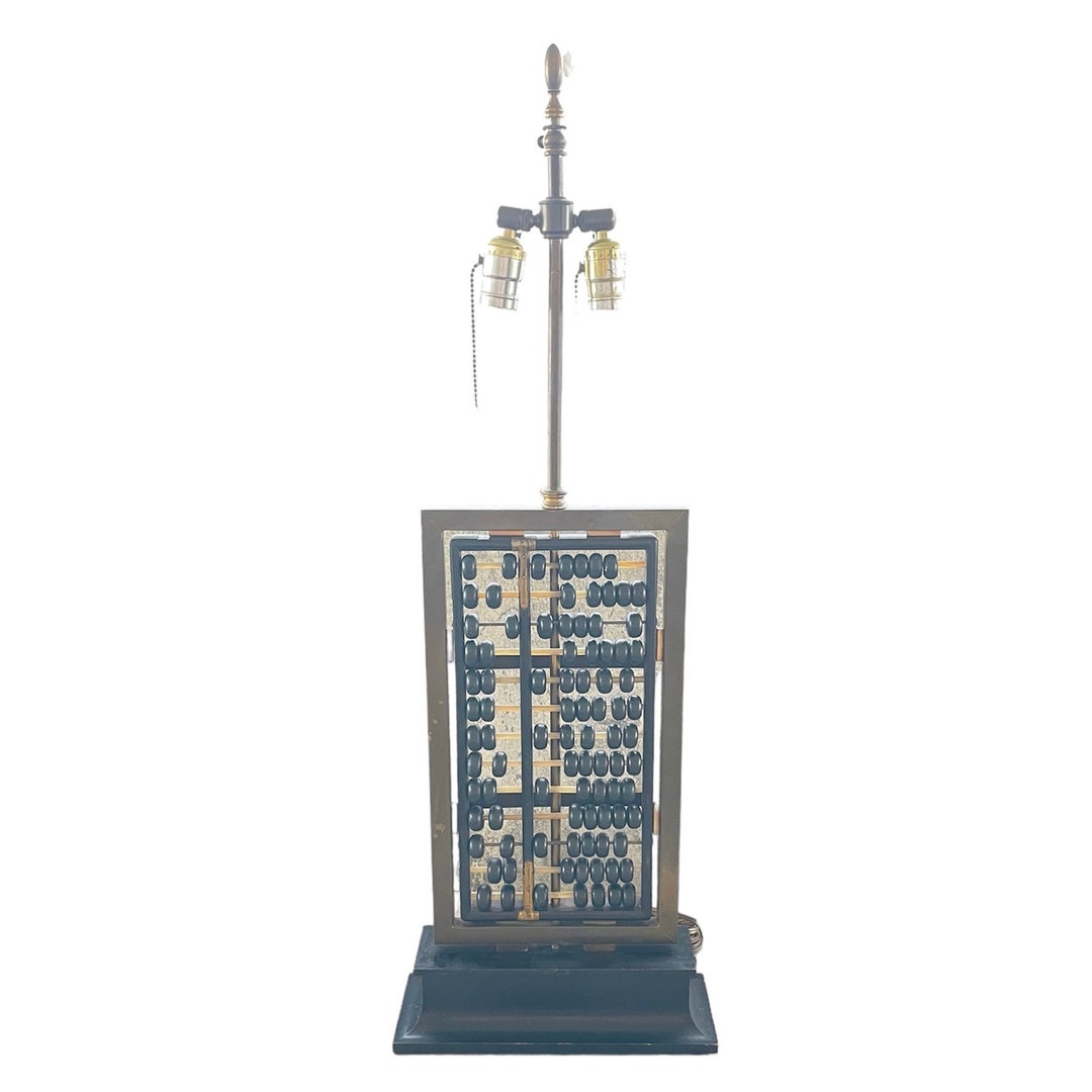 Vtg Warren Kessler Abacus Double Bulb Table Lamp USA Made 34 - Etsy