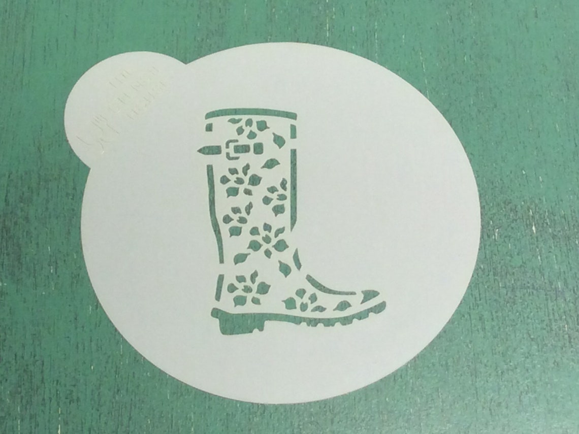 Flower Wellie Boot Cutter & Stencil Set - Etsy