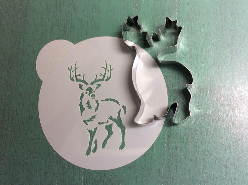 Standing Stag Cutter & Stencil Set - Etsy