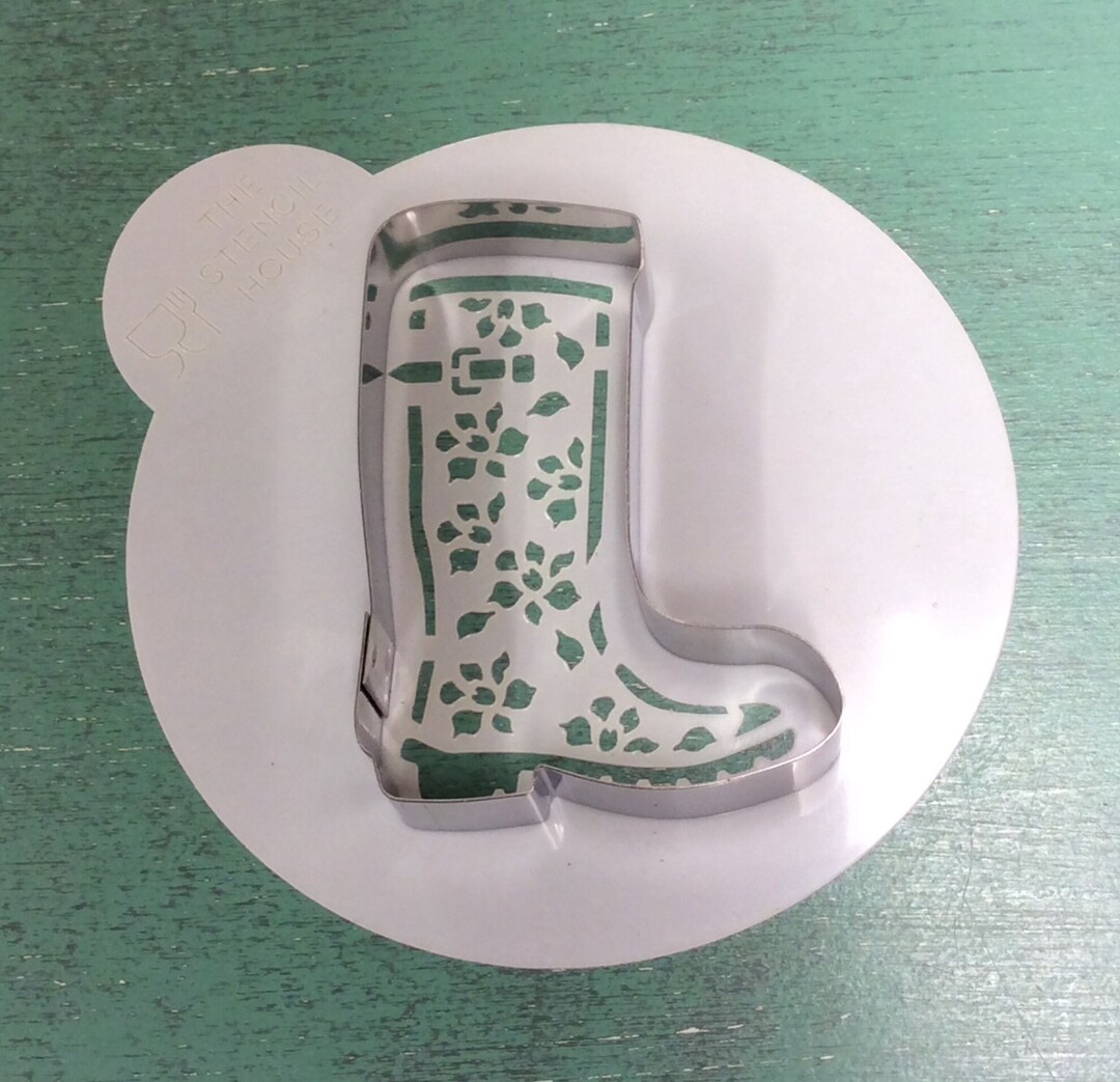 Flower Wellie Boot Cutter & Stencil Set - Etsy