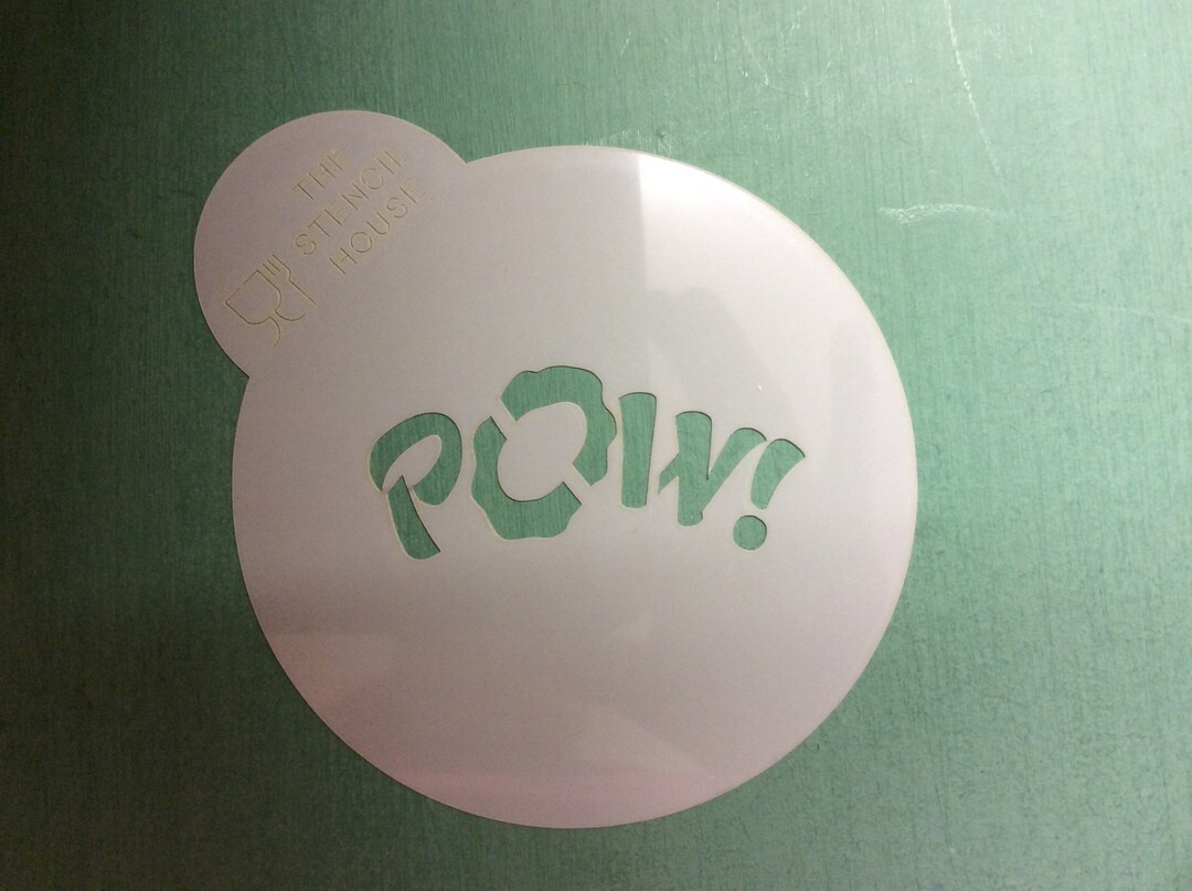 Pow Stencil - Etsy