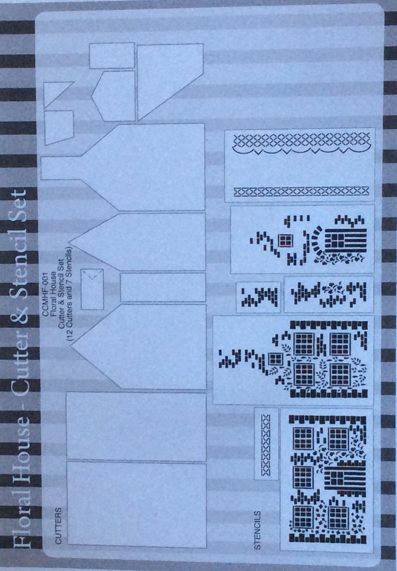 Cottage Stencil & Cutter Set - Etsy