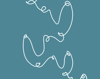 Patience Wall Art Print Abstract Faces One Line Drawing Instant ...