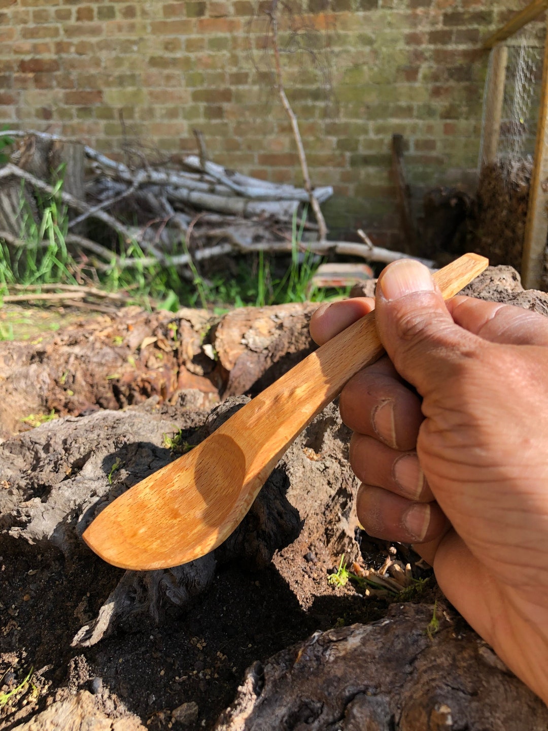 Hand Carved Beech Camp Spoon - Etsy