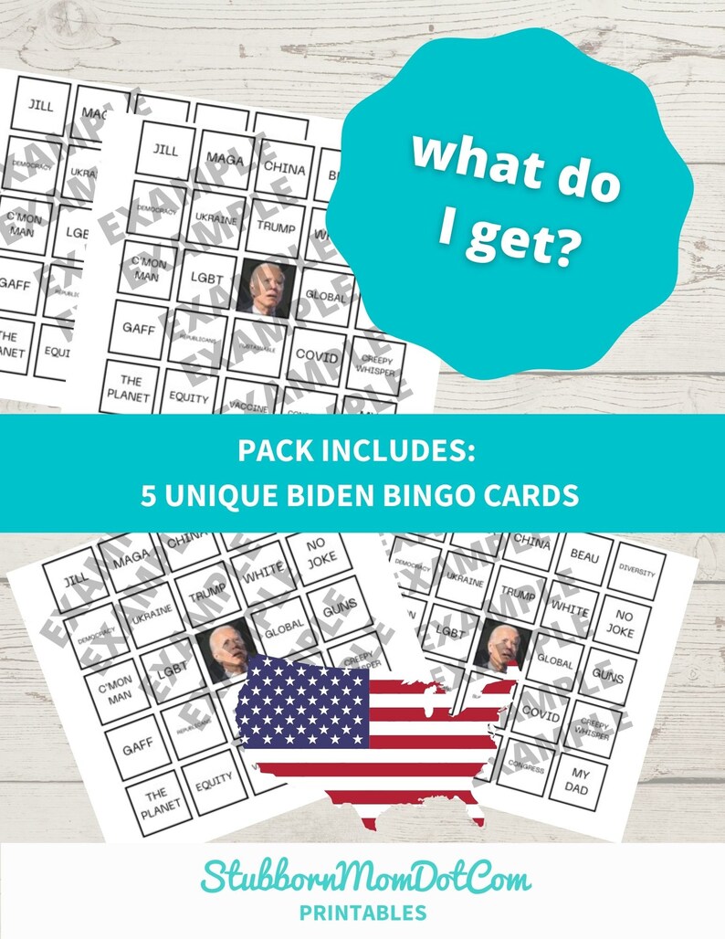 State of the Union Bingo Joe Biden Bingo Printable, Download PDF for a ...
