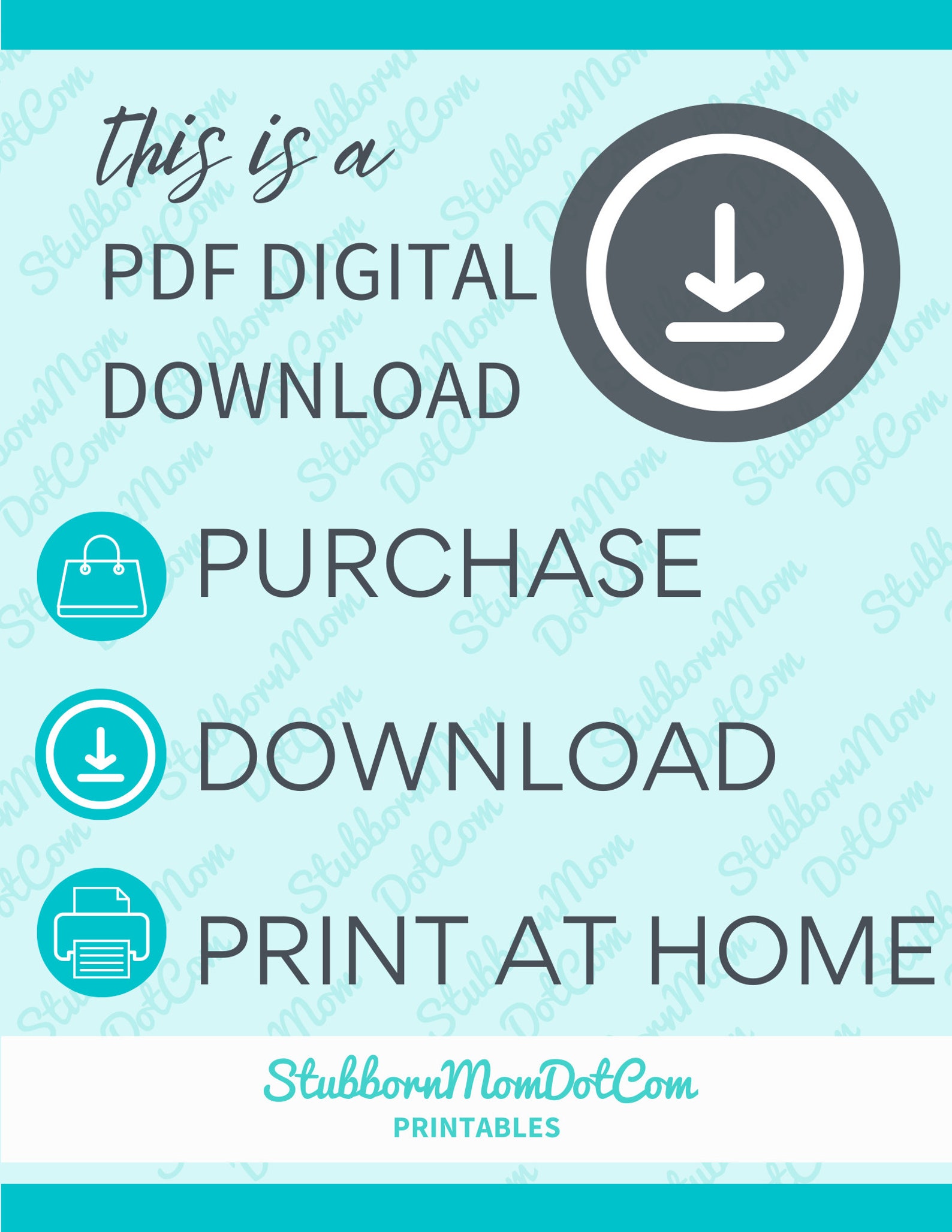 Full House Bingo, (set of 6) DIGITAL Download, Printable, Full House ...