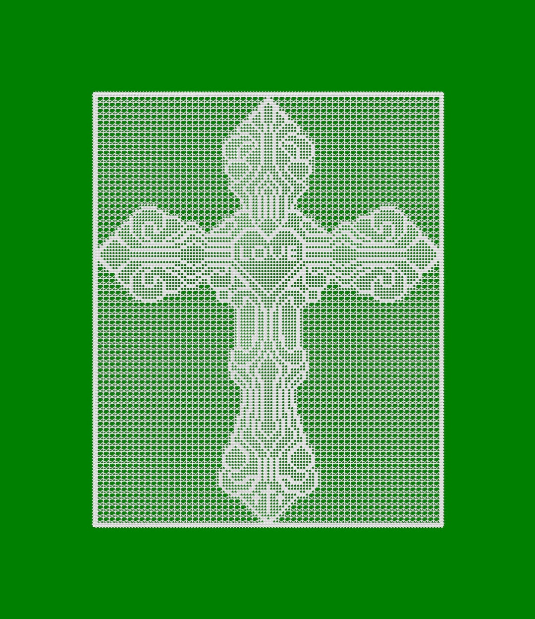 Love Defined - Cross Filet Crochet Wall Decor Pattern, Charts and ...