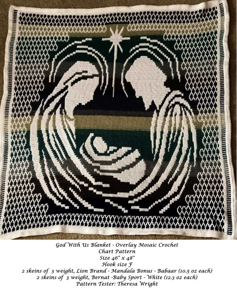God With Us Blanket, Mosaic Crochet Chart Pattern (PDF Pattern) - Etsy