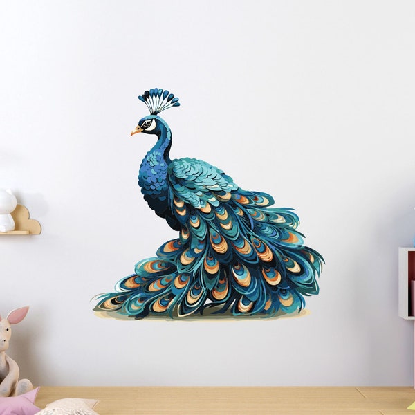 Peacock Wall Decal - Etsy