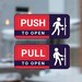 Push Pull Door Stickers X2 - Weatherproof, Door Sign, Shop Window ...