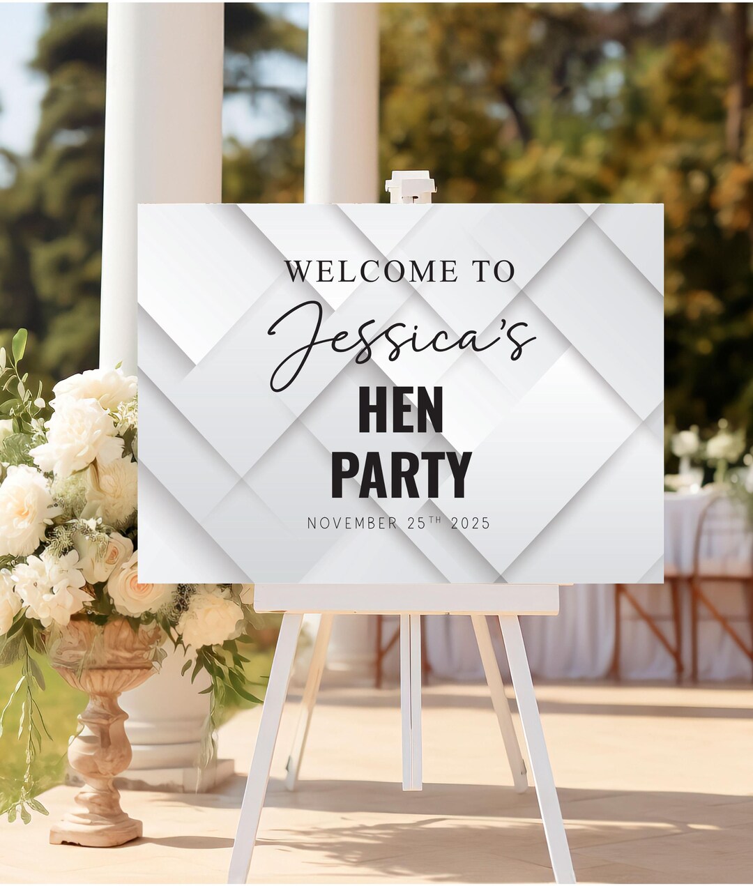 Personalized Hen Party Sign - Hen Do Welcome Sign - Wedding Party ...