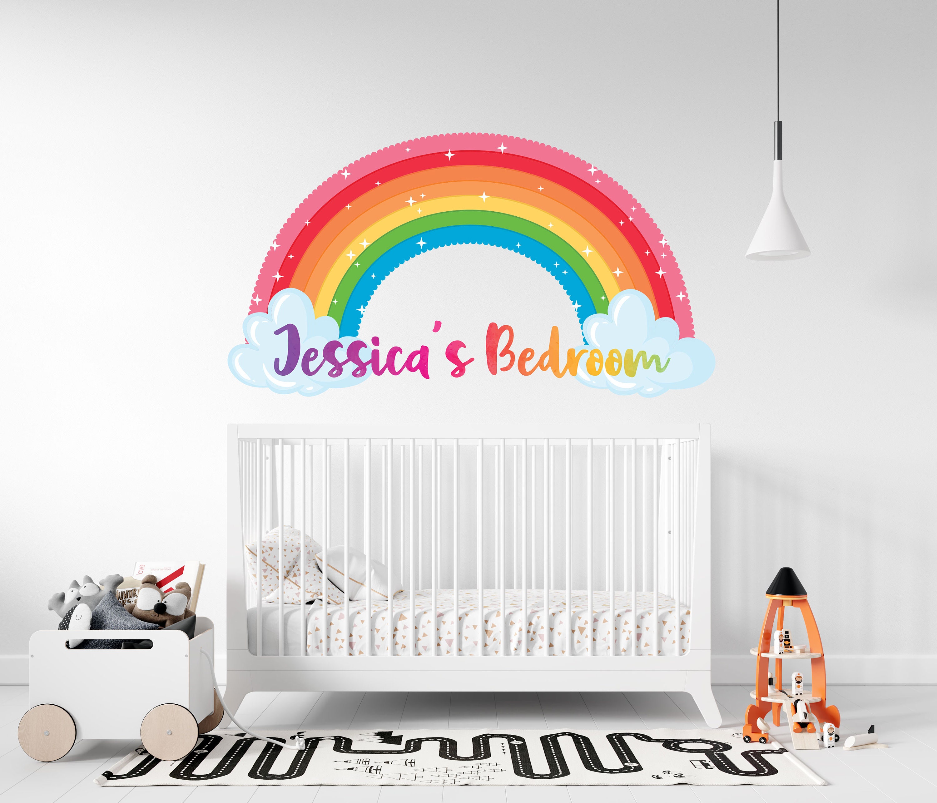 Personalised Rainbow Wall Sticker Rainbow Decal Rainbow - Etsy