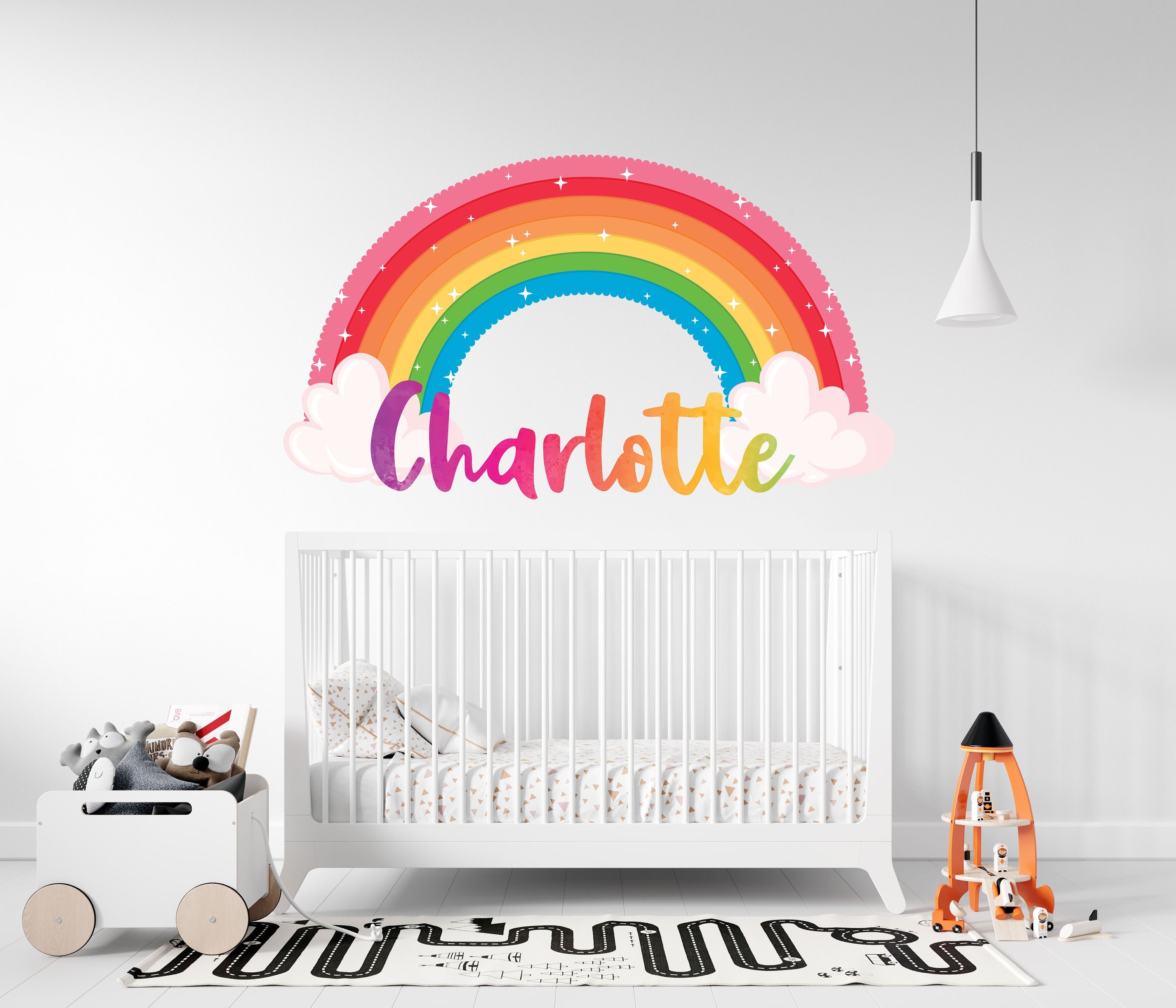 Personalised Rainbow Wall Sticker Rainbow Decal Rainbow - Etsy