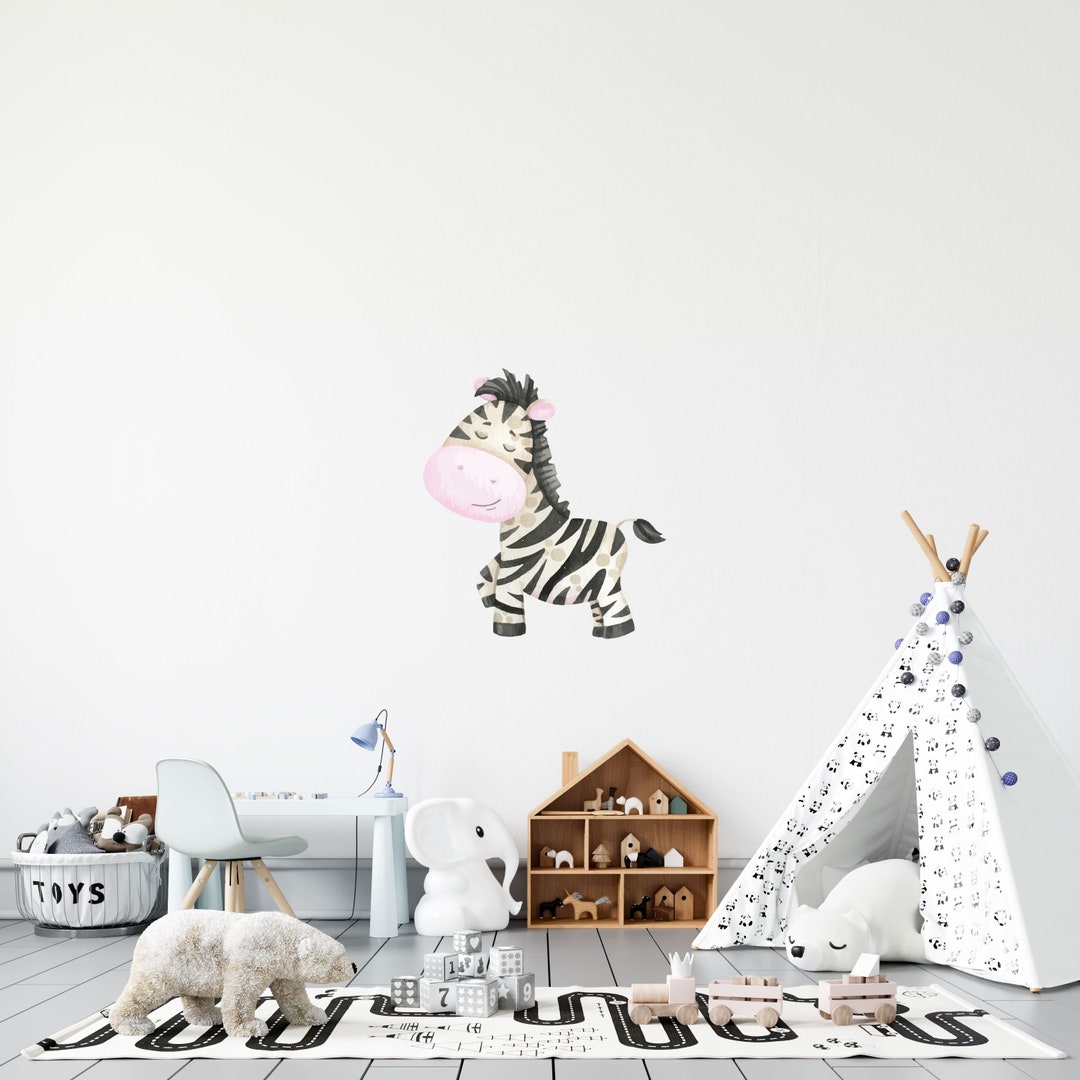 Zebra Kinderzimmer Wandtattoo , Zebra Wand Kunst , Kinderzimmer Wand ...