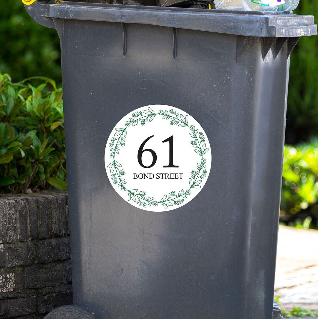 Custom Bin Number Stickers X4 , Numbers for Wheelie Bin ...