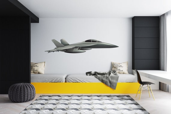 XL Fighter Jet Decal Airplane Sticker Aeroplane Wall Art - Etsy