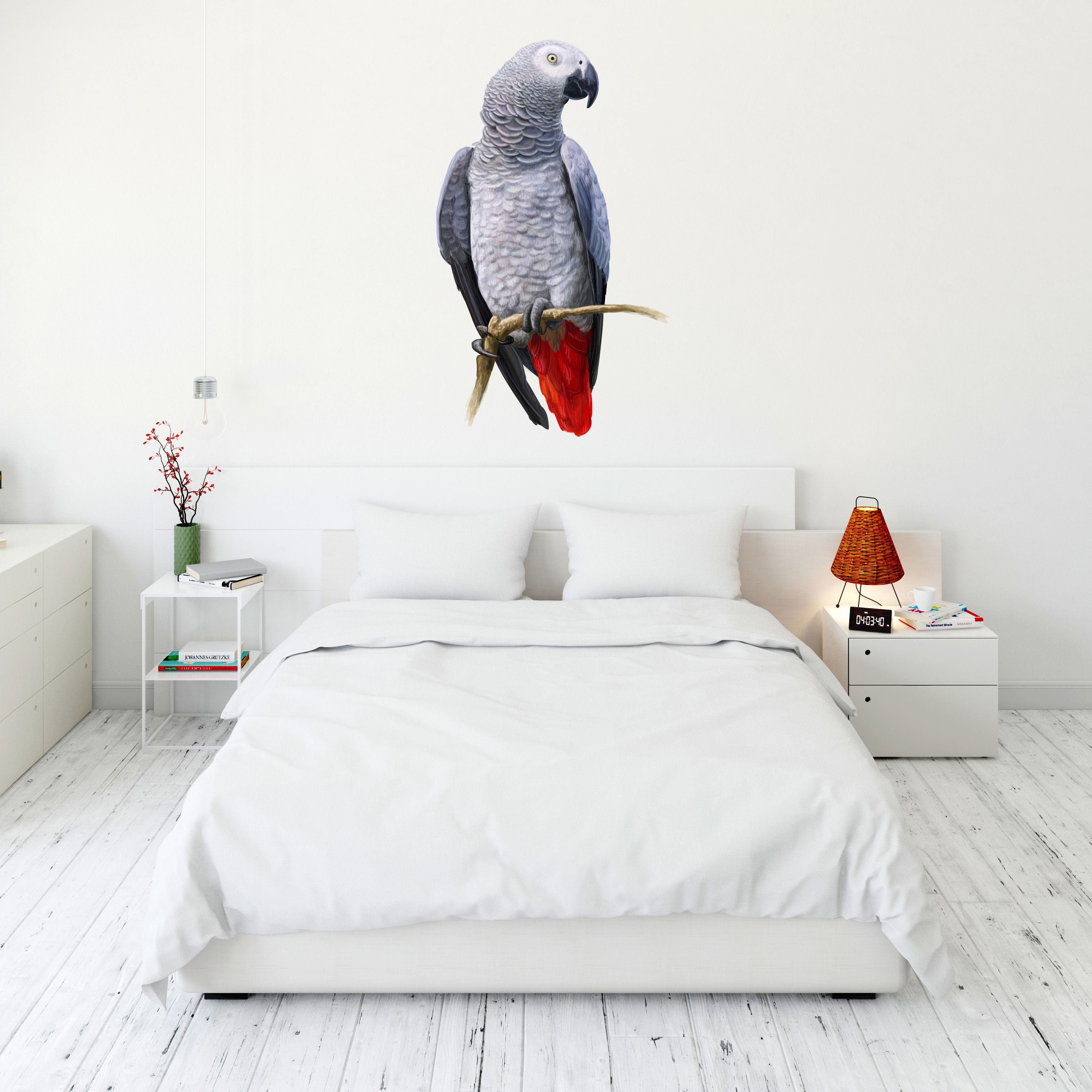 Wall Décor Home & Living Bird Vinyl Decal Vacation Parrot Vinyl Wall ...