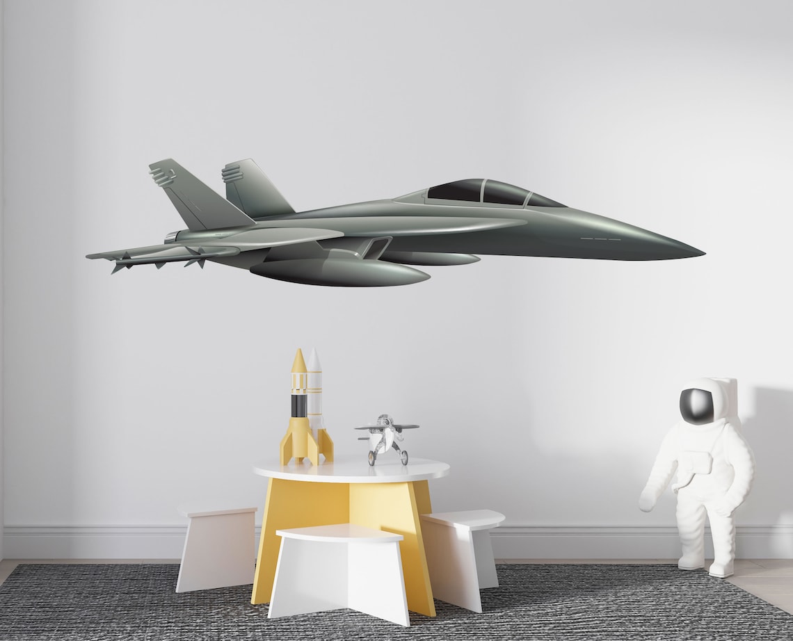 XL Fighter Jet Decal Airplane Sticker Aeroplane Wall Art - Etsy