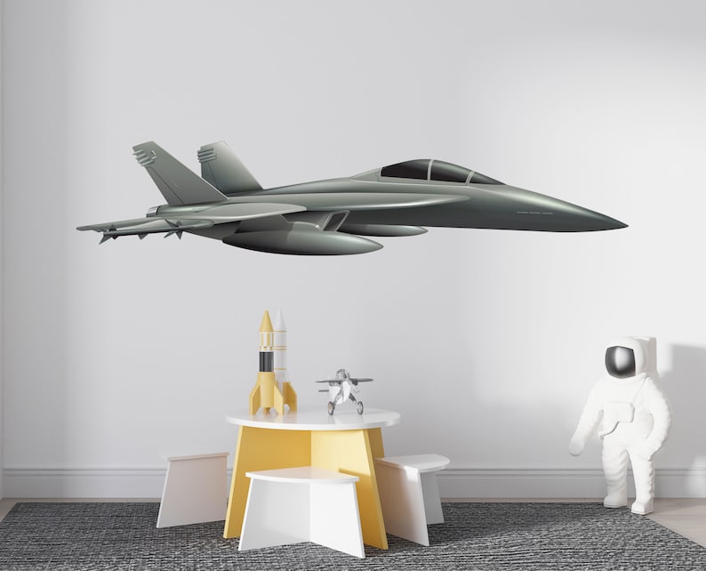 XL Fighter Jet Decal Airplane Sticker Aeroplane Wall Art - Etsy