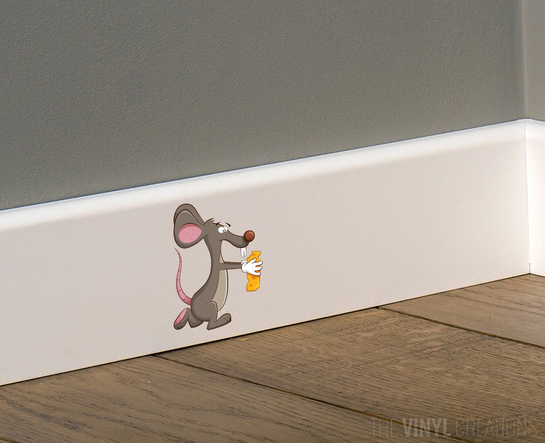 Funny Mouse Sticker , Mouse With Cheese Decal , Mouse Decal , Cheese ...