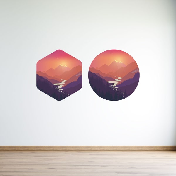 Round Wall Decal - Etsy UK