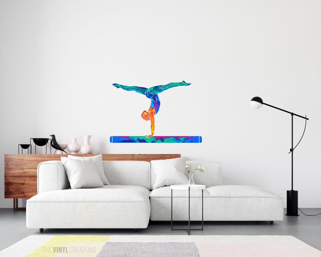 Gymnastic Watercolour Wall Sticker - Gymnastics Stickers - Gymnastics ...