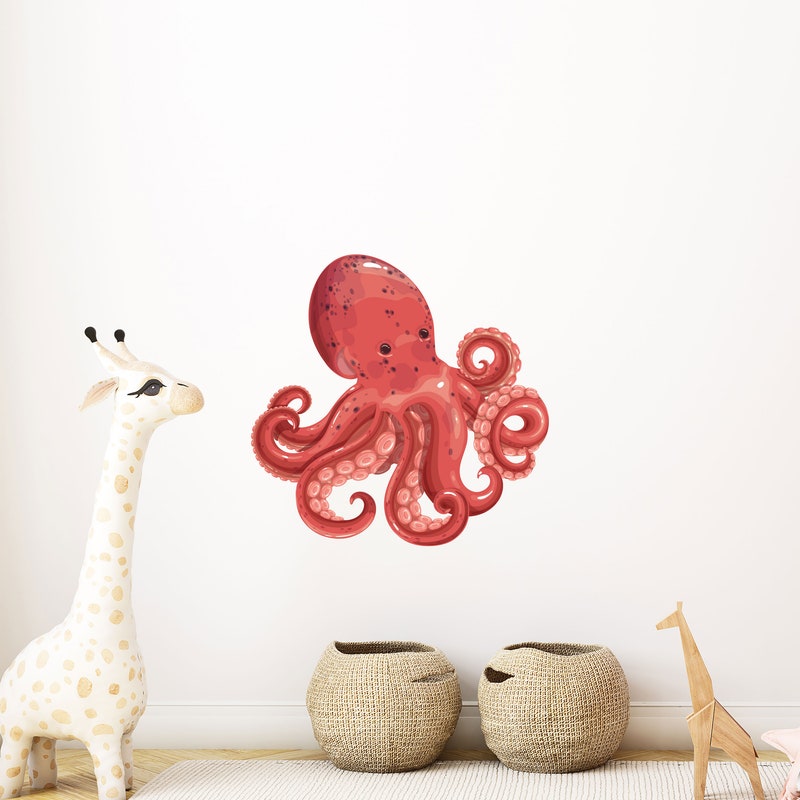 Octopus Wall Decal - Etsy
